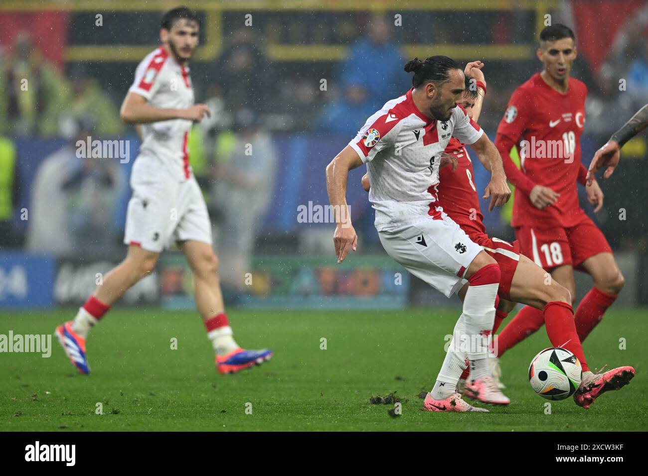 Giorgi Kochorashvili (Georgia)Arda Guler (Turkiye) during the UEFA Euro ...