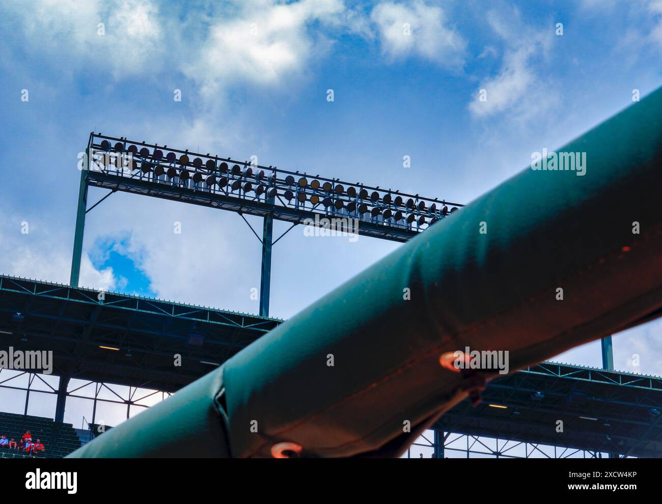 Stadium lighting in a baseball stadium Stock Photo - Alamy