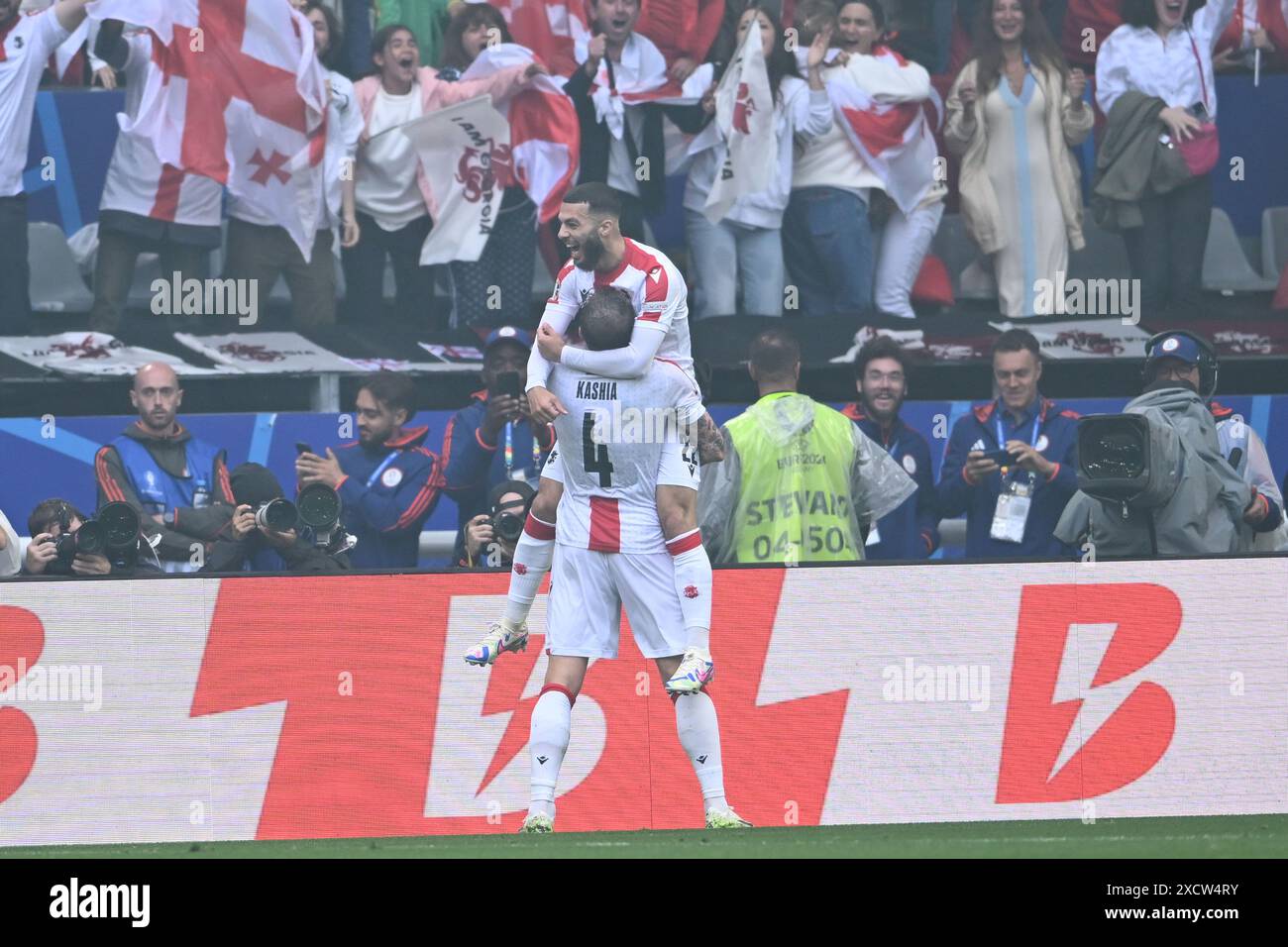 Georges Mikautadze (Georgia)Guram Kashia (Georgia) celebrates after ...