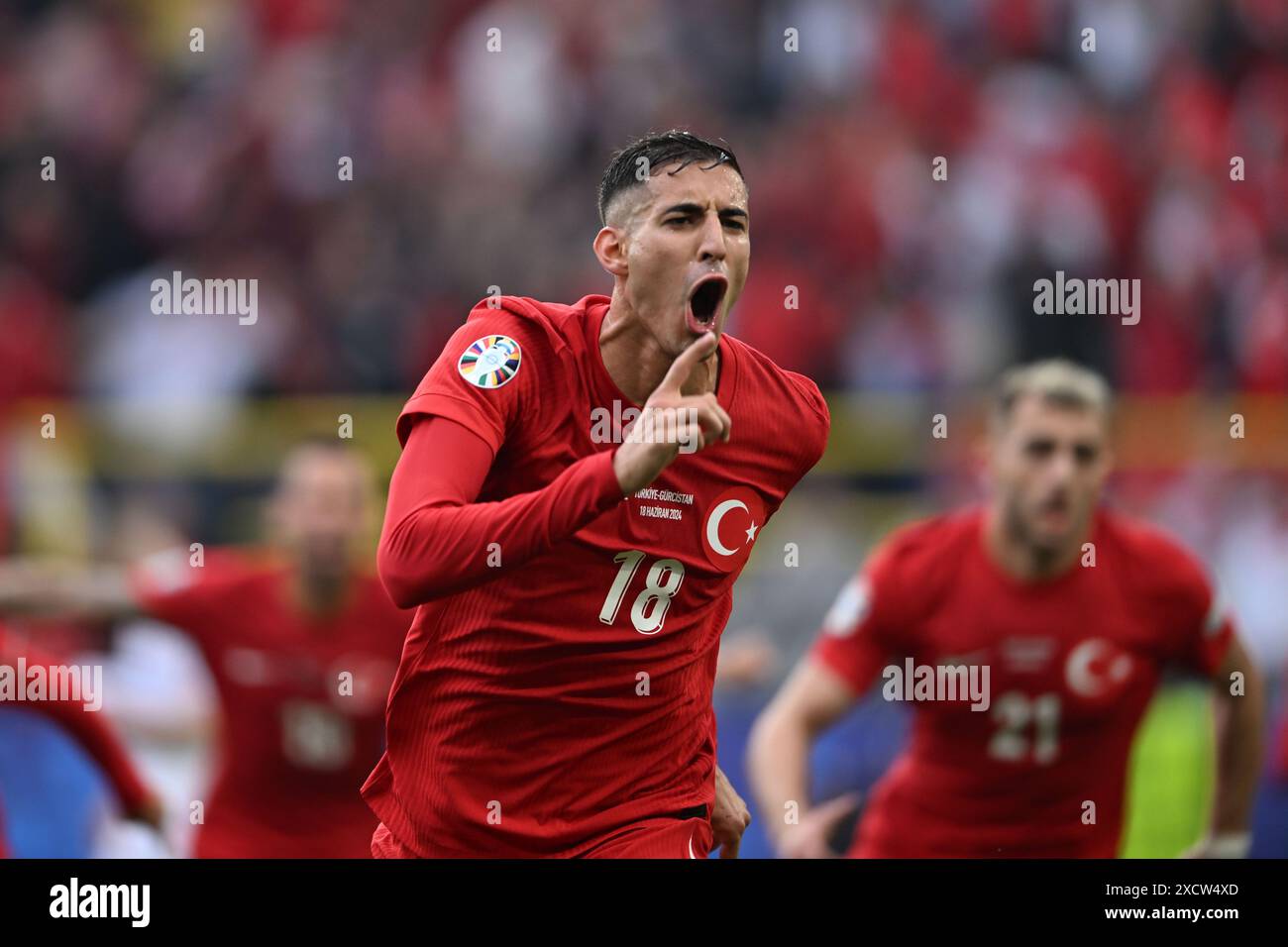 Mert Muldur (Turkiye) celebrates after scoring his team's first goal ...
