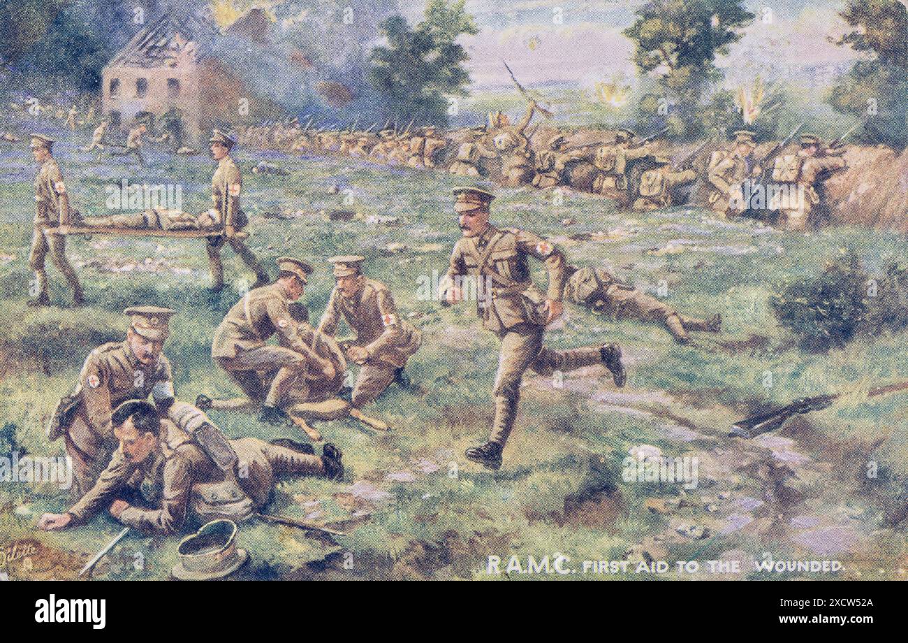 R.A.M.C. : first aid to the wounded / Raphael Tuck & Sons. Half-tone ...