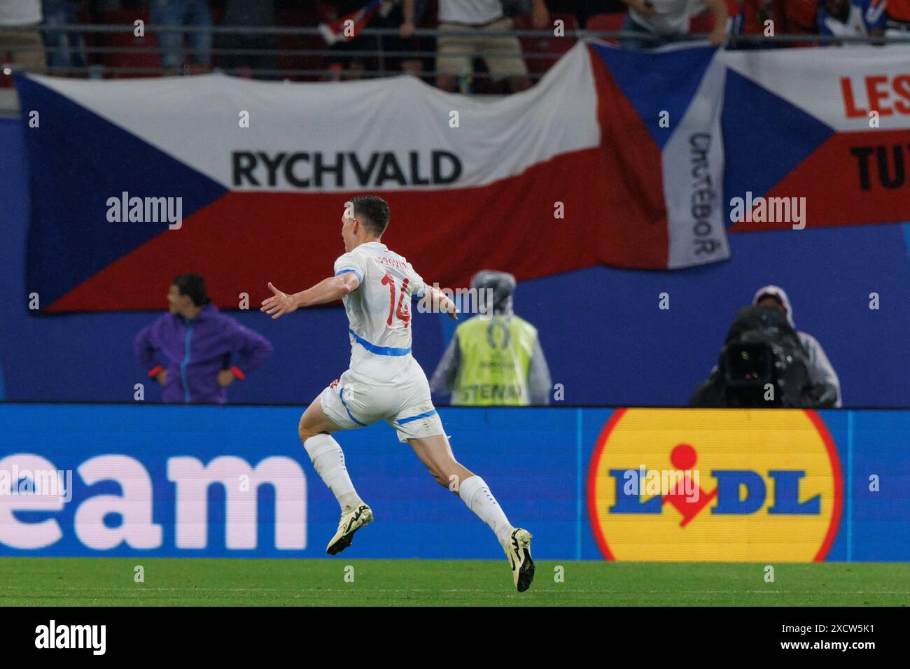 Lukas Provod celebrates after scoring goal during UEFA Euro 2024 game ...