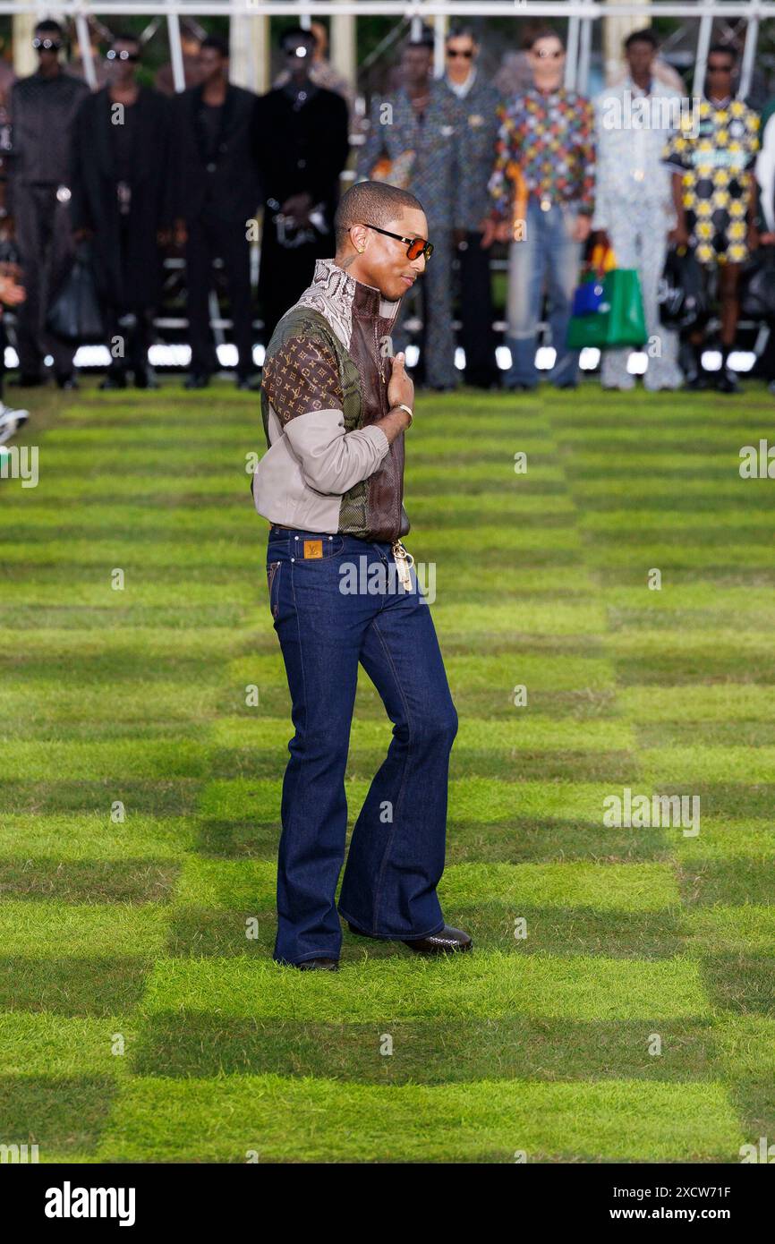 Paris, Frankreich. 18th June, 2024. Pharrell Williams at LOUIS VUITTON ...