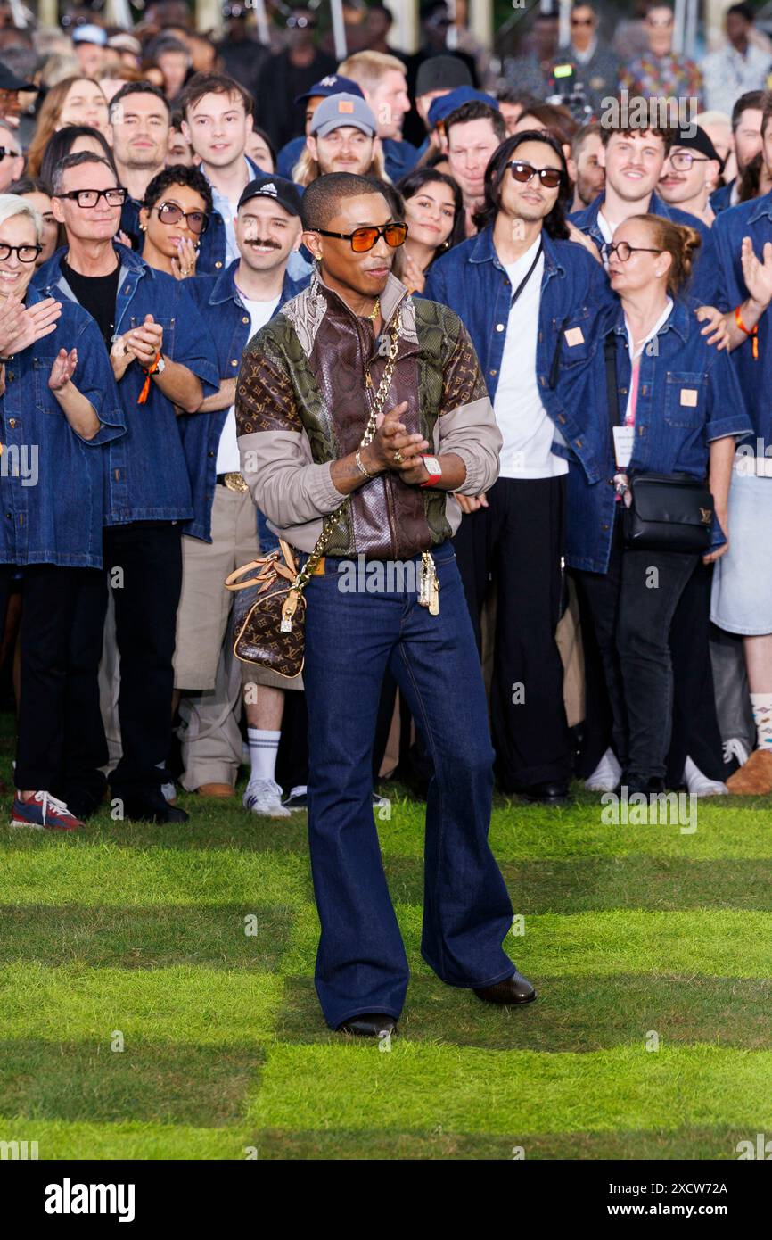 Paris, Frankreich. 18th June, 2024. Pharrell Williams at LOUIS VUITTON ...