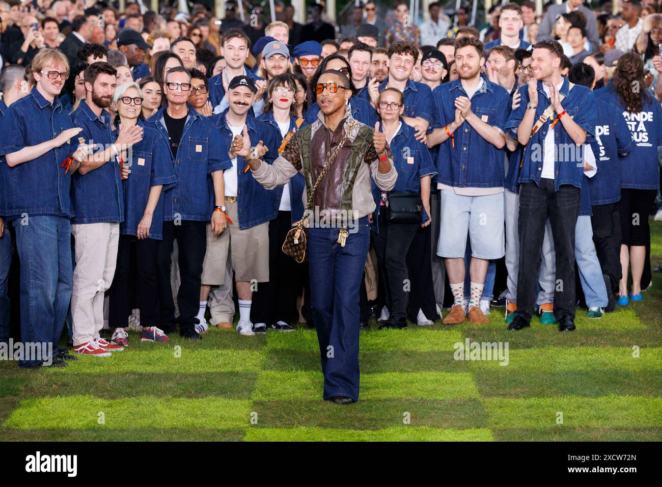 Paris, Frankreich. 18th June, 2024. Pharrell Williams at LOUIS VUITTON ...