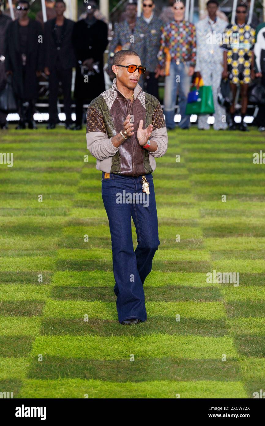 Paris, Frankreich. 18th June, 2024. Pharrell Williams at LOUIS VUITTON ...