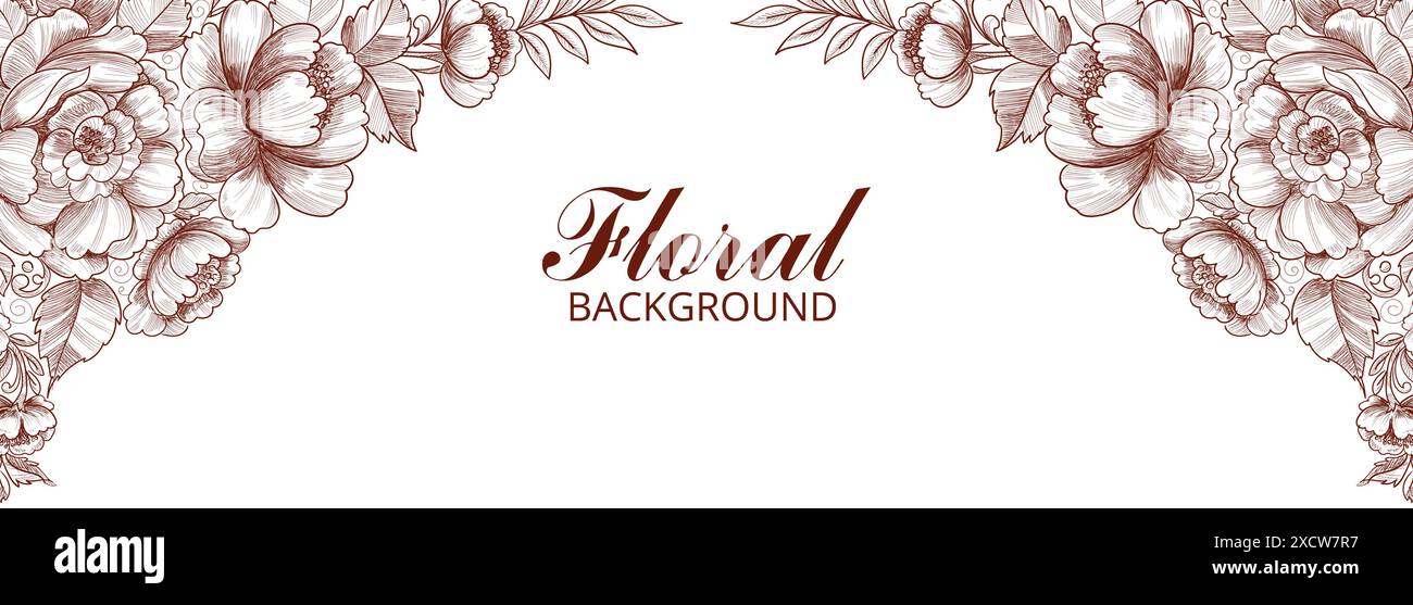 Modern decorative floral frame banner design Stock Vector Image & Art ...