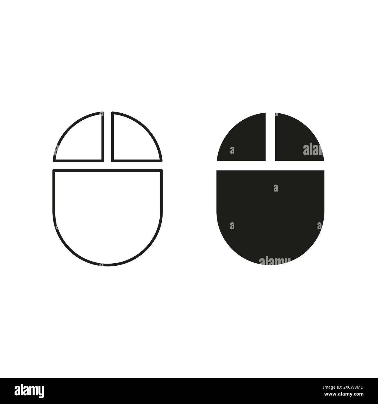 Computer mouse icons. Black and white. Vector graphic Stock Vector ...