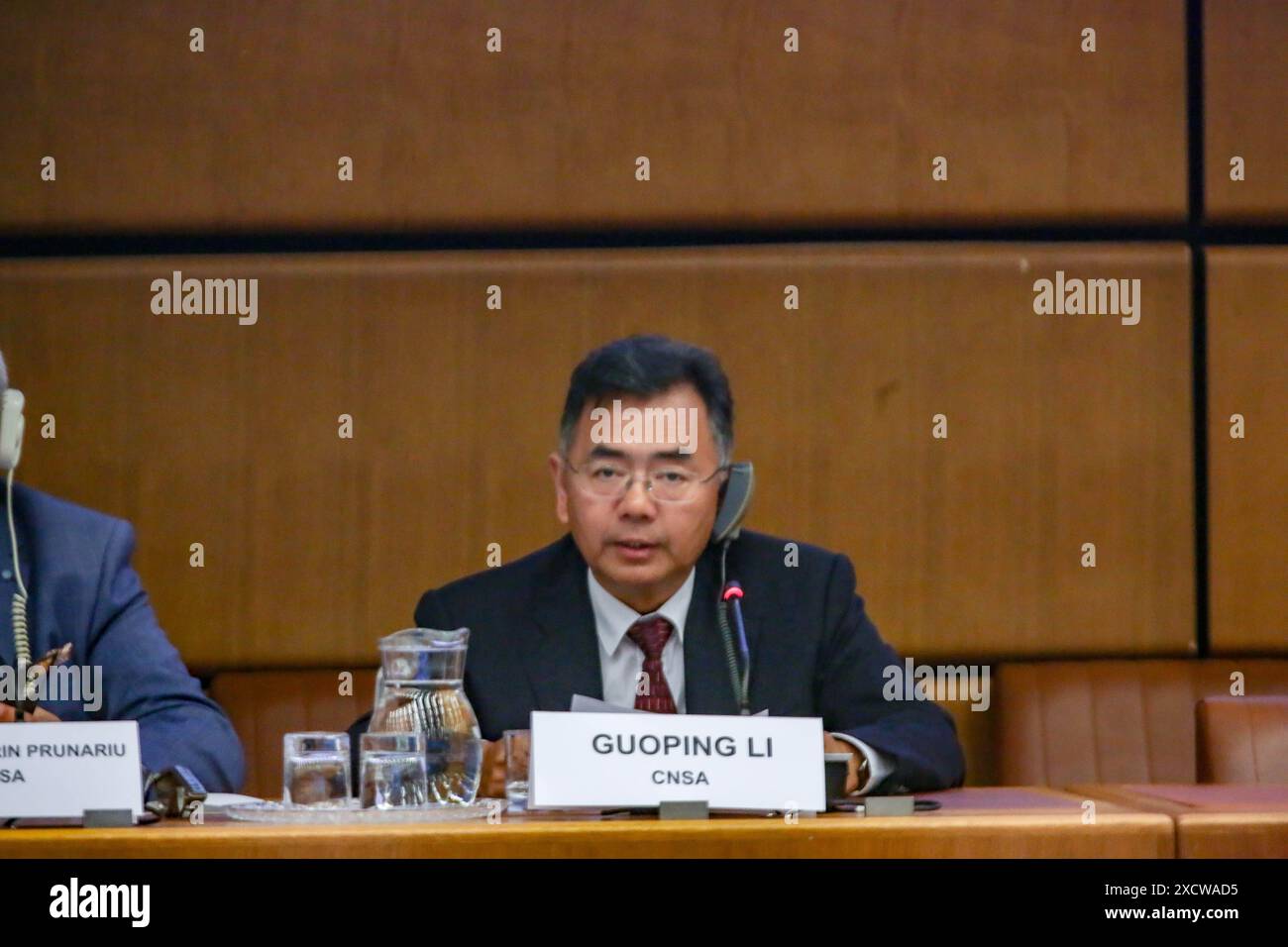 Vienna, Austria, Austria. 18th June, 2024. GUOPING LI of CNSA speaks at ...