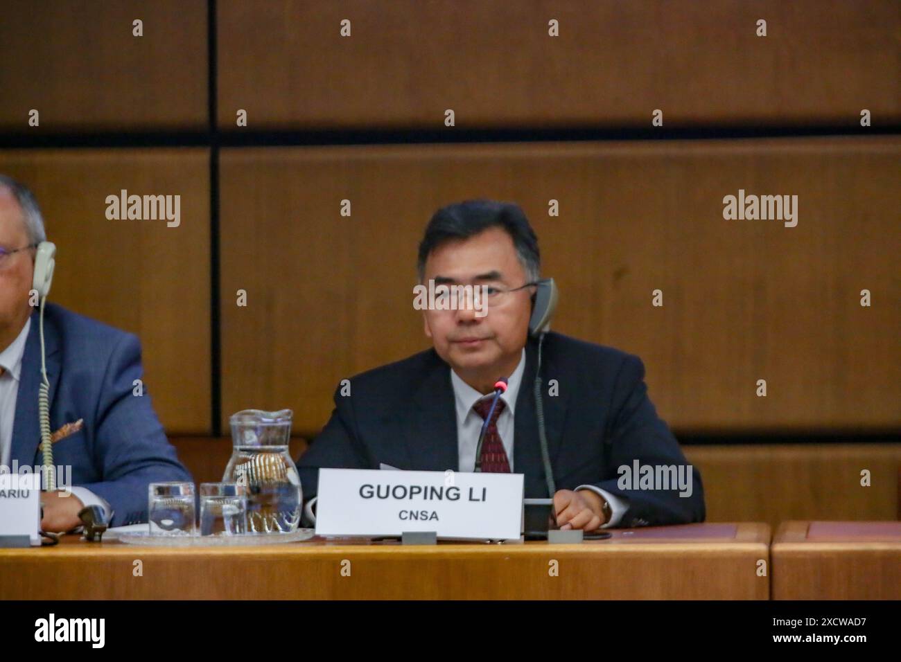 Vienna, Austria, Austria. 18th June, 2024. GUOPING LI of CNSA speaks at ...