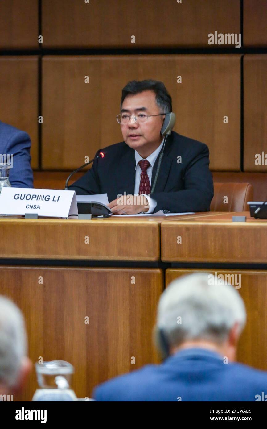 Vienna, Austria, Austria. 18th June, 2024. GUOPING LI of CNSA speaks at ...