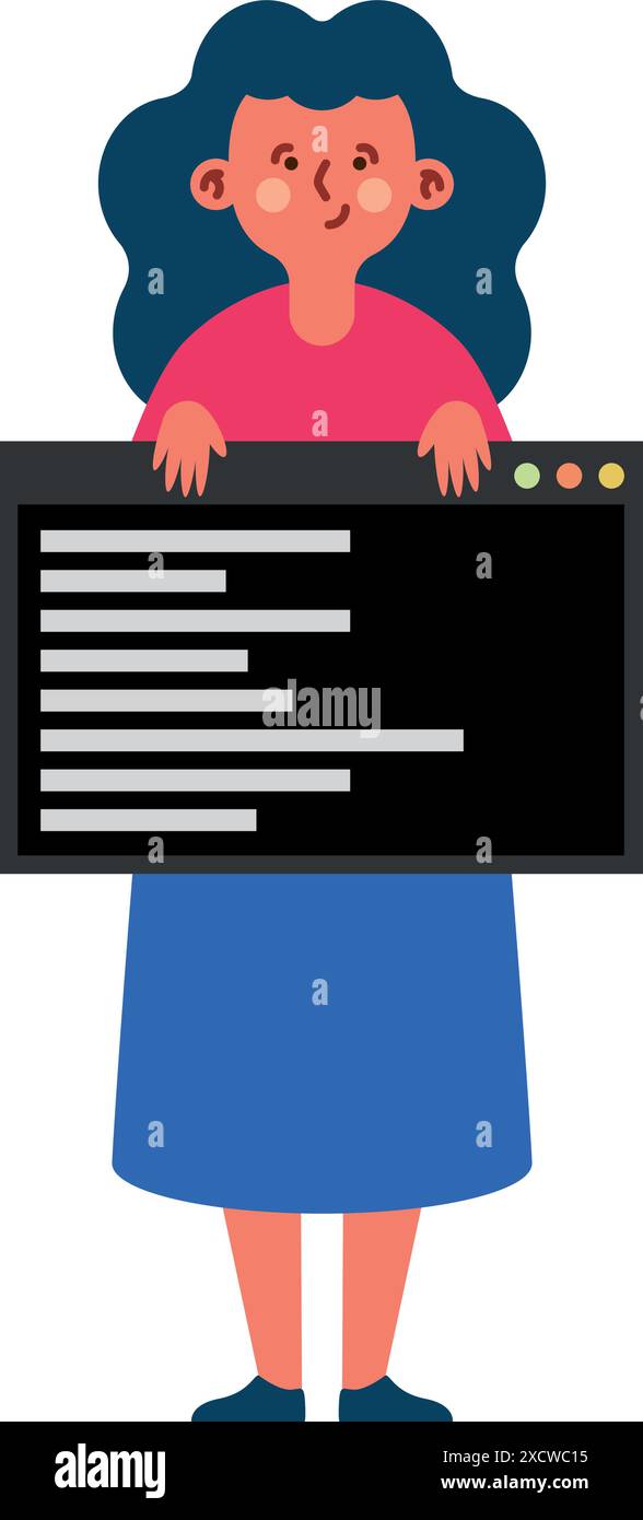 programmer woman coding technology Stock Vector Image & Art - Alamy