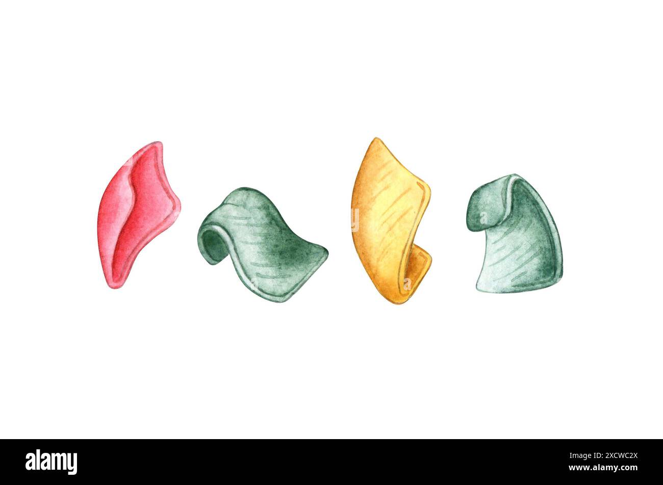 Confetti set of colored glitter watercolor illustration, tinsel ...