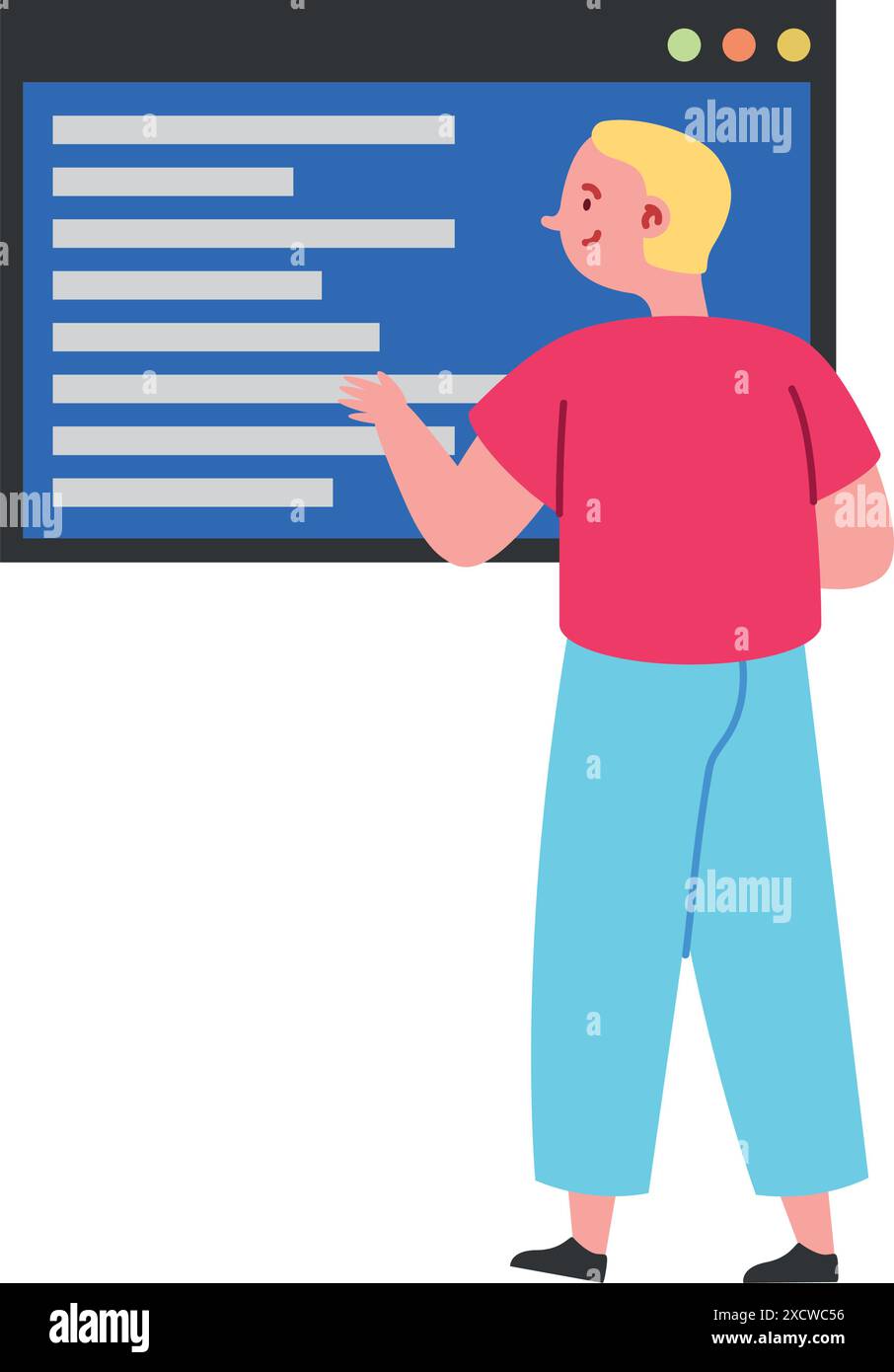 Programmer Man Coding And Correct Errors In Project Stock Vector Image And Art Alamy