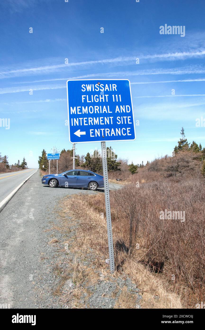 Swissair flight 111 Memorial directional sign in Peggy's Cove, Nova ...