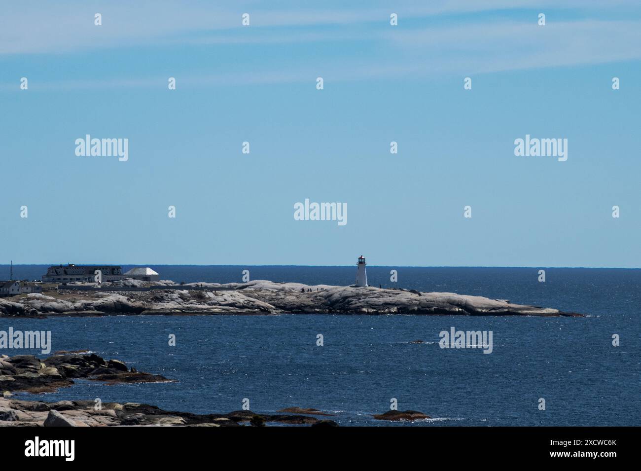 Peggy's Point Lighthouse from the Swissair Flight 111 Memorial in Peggy ...