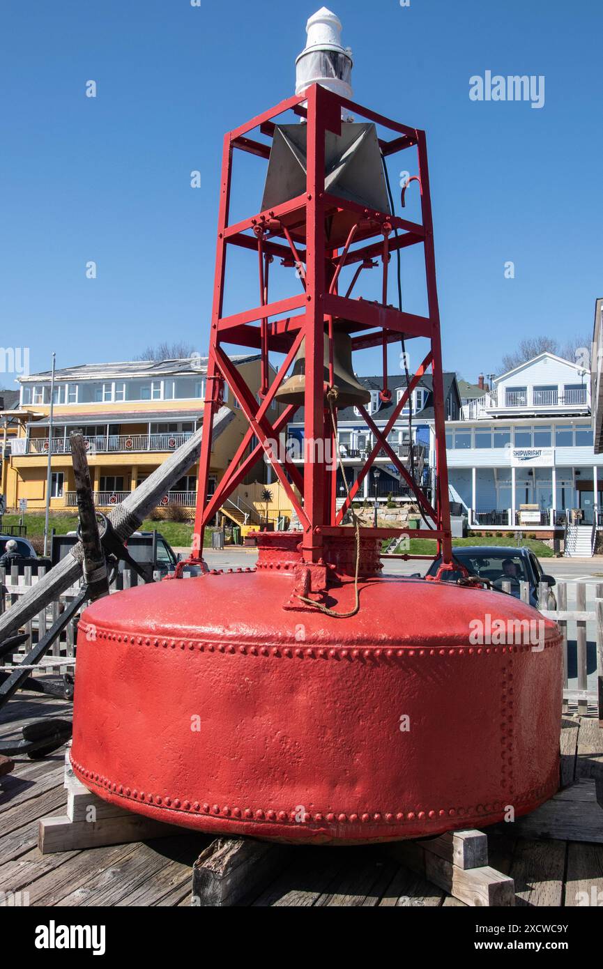 Red pillar navigation buoy hi-res stock photography and images - Alamy