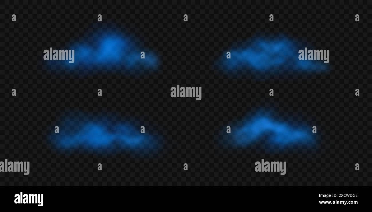 Set of blue ice freeze clouds, haze, fog Stock Vector Image & Art - Alamy