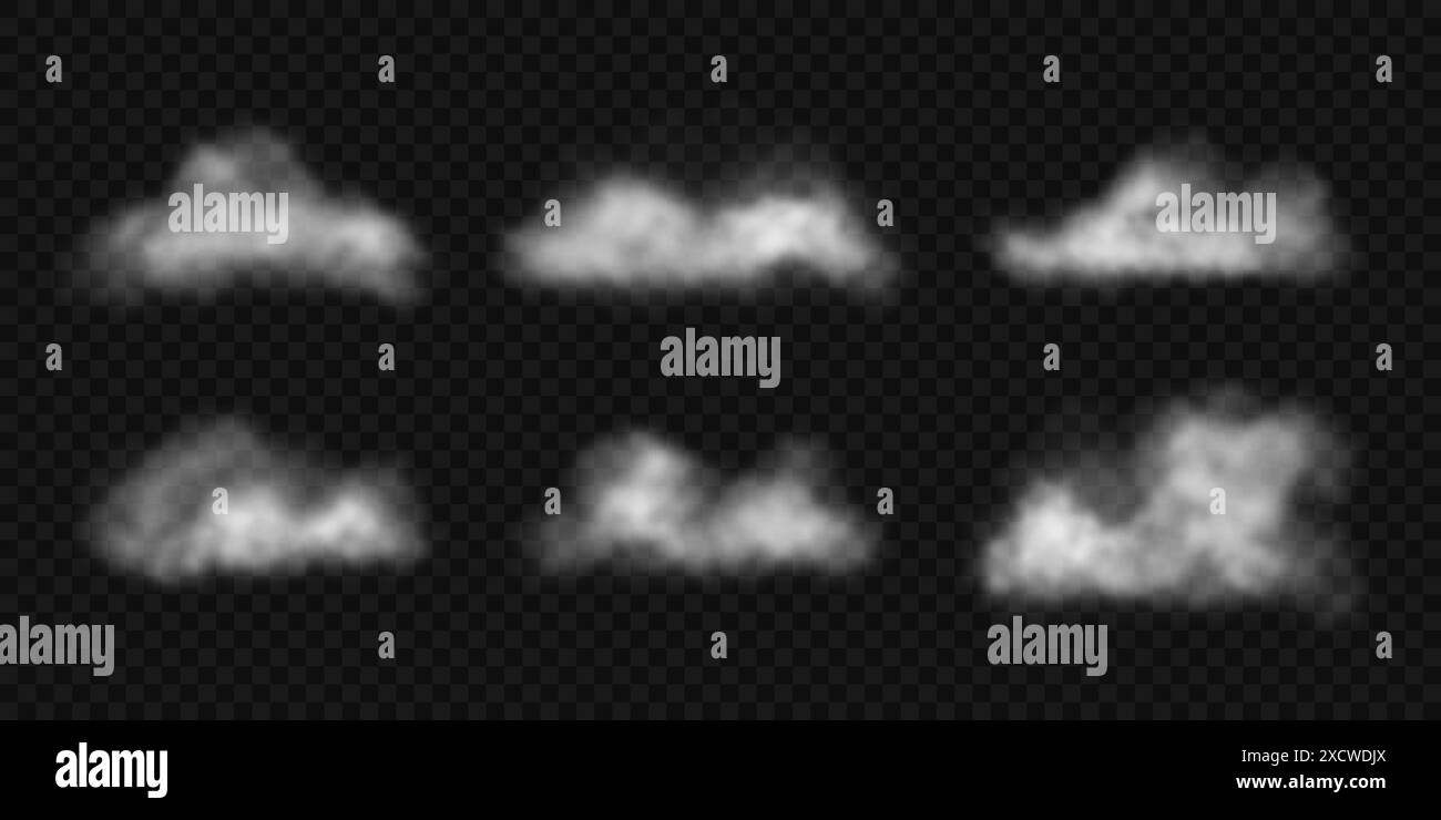 Effect of realistic clouds. Vector illustration Stock Vector Image ...