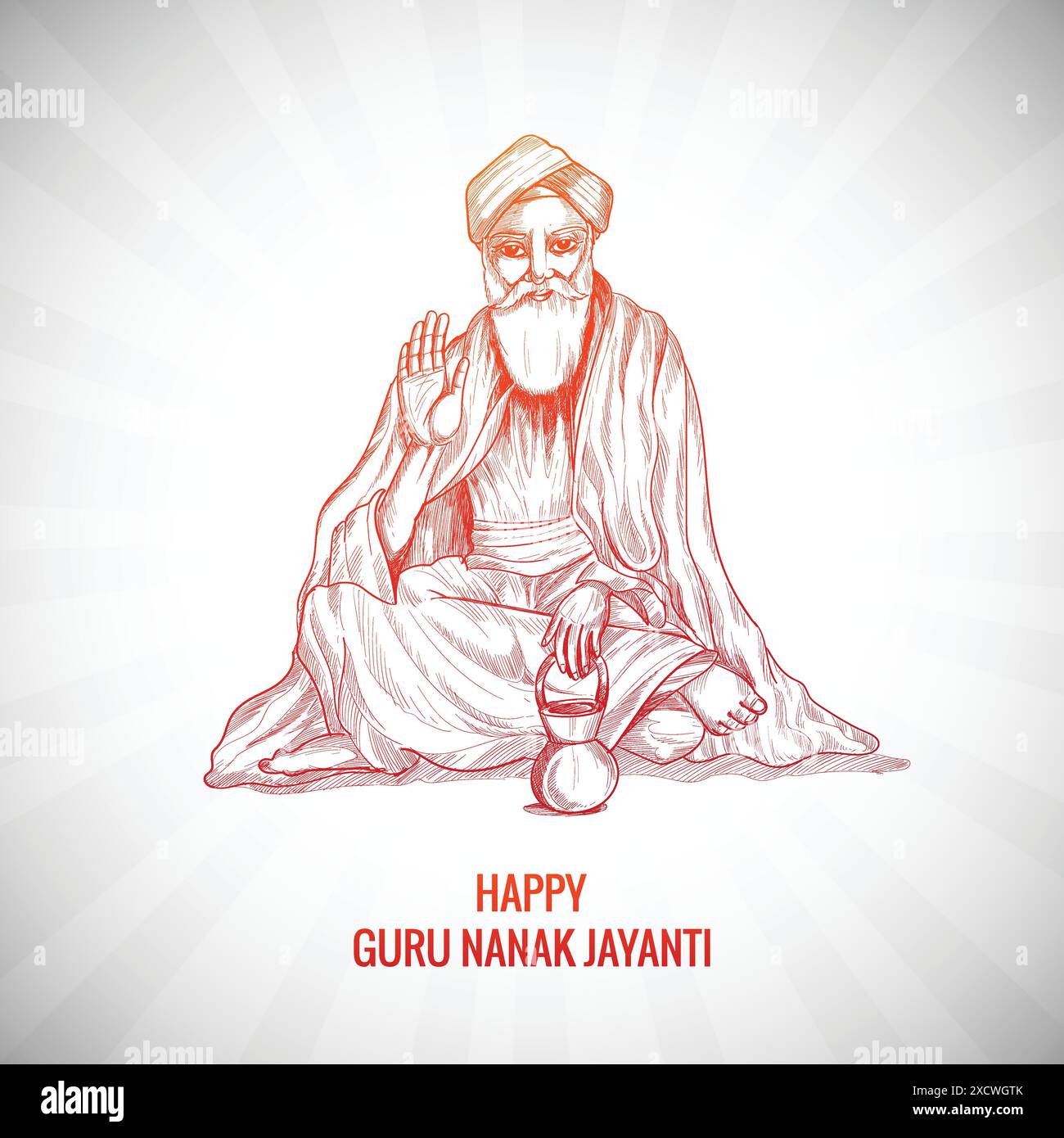 Guru Nanak Jayanti festival of Sikh Background Stock Vector Image & Art ...