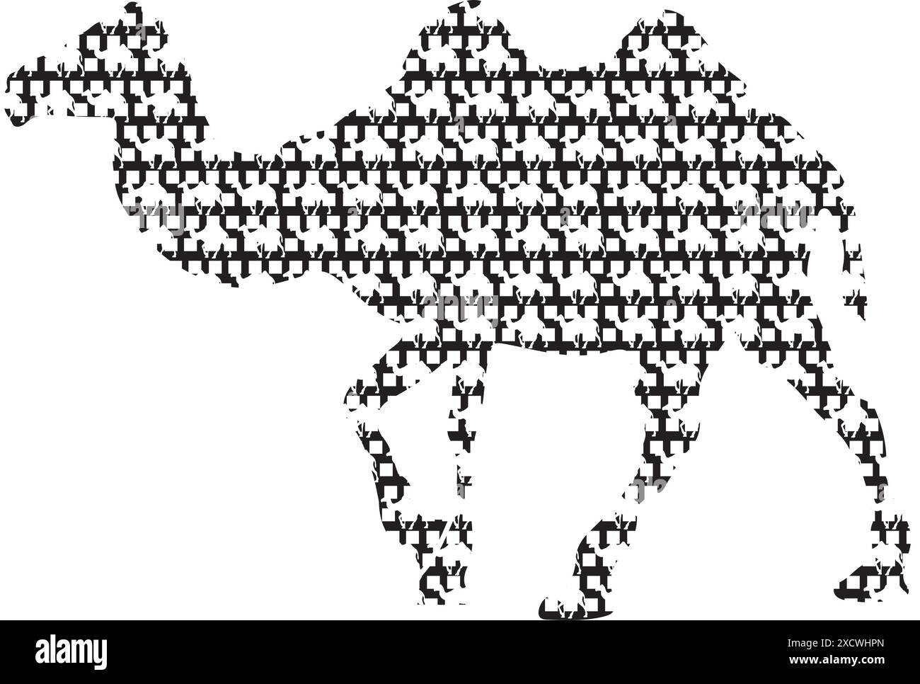 Silhouette of camel with ornate design hi-res stock photography and ...