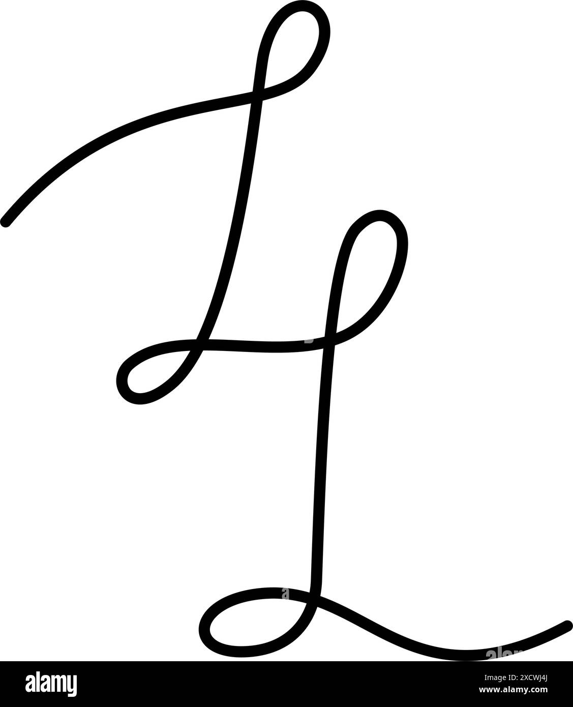Number Four Continuous Line Number 4 Hand Lettering Design Concept In Minimalist Style Line