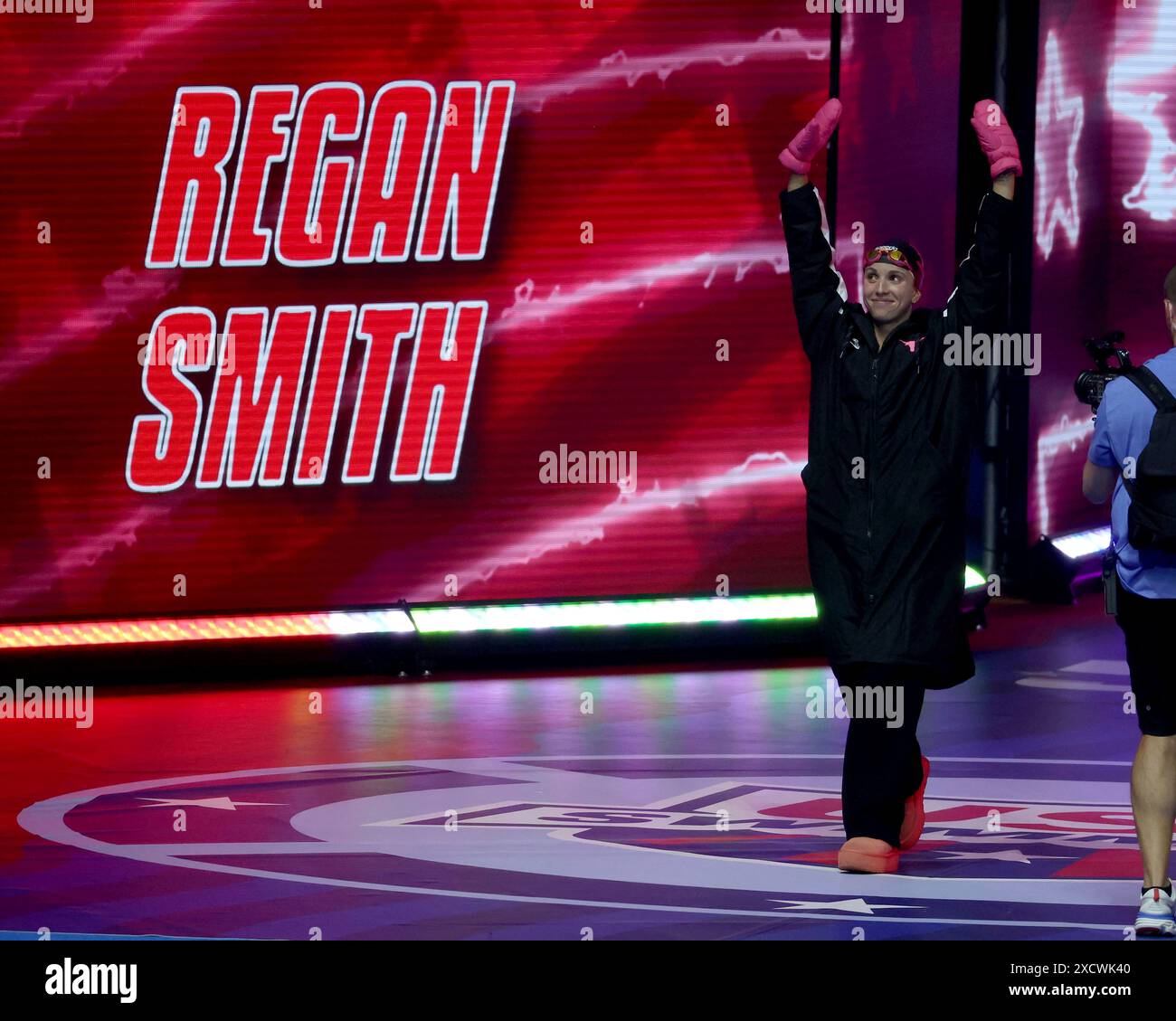 June 18, 2024, Indianapolis, Indiana, USA: Regan Smith introduced ...