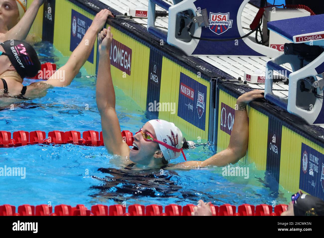Indianapolis, Indiana, USA. 18th June, 2024. Regan Smith reacts after ...