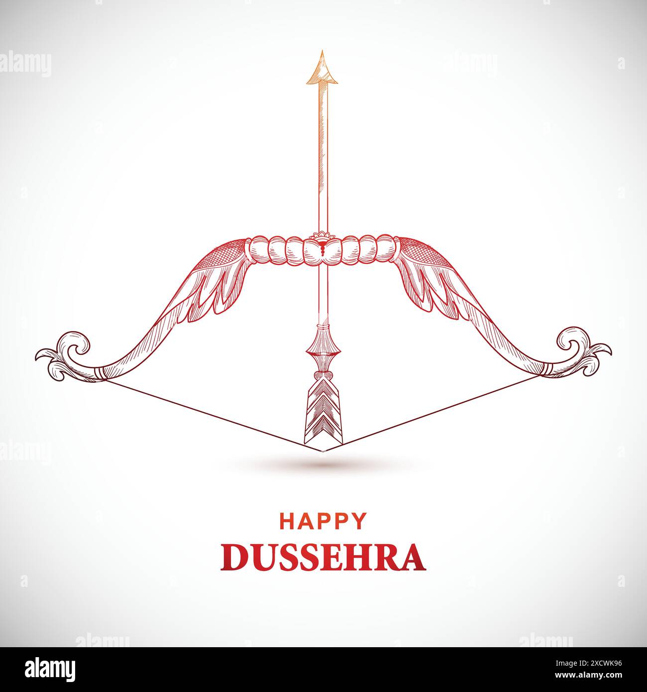 Hand draw sketch bow and arrow design Stock Vector Image & Art - Alamy