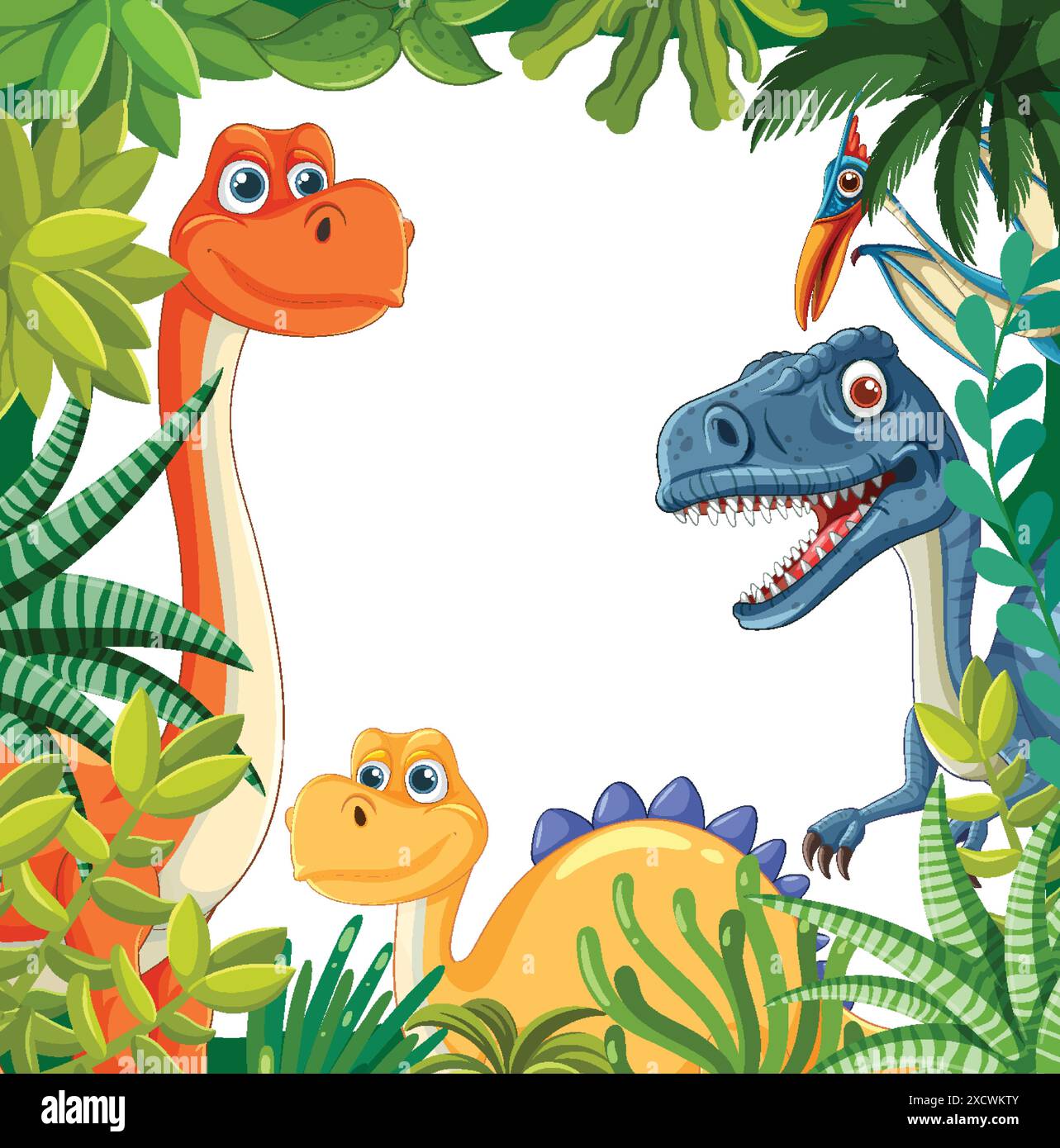 Jurassic jungle foliage Stock Vector Images - Alamy