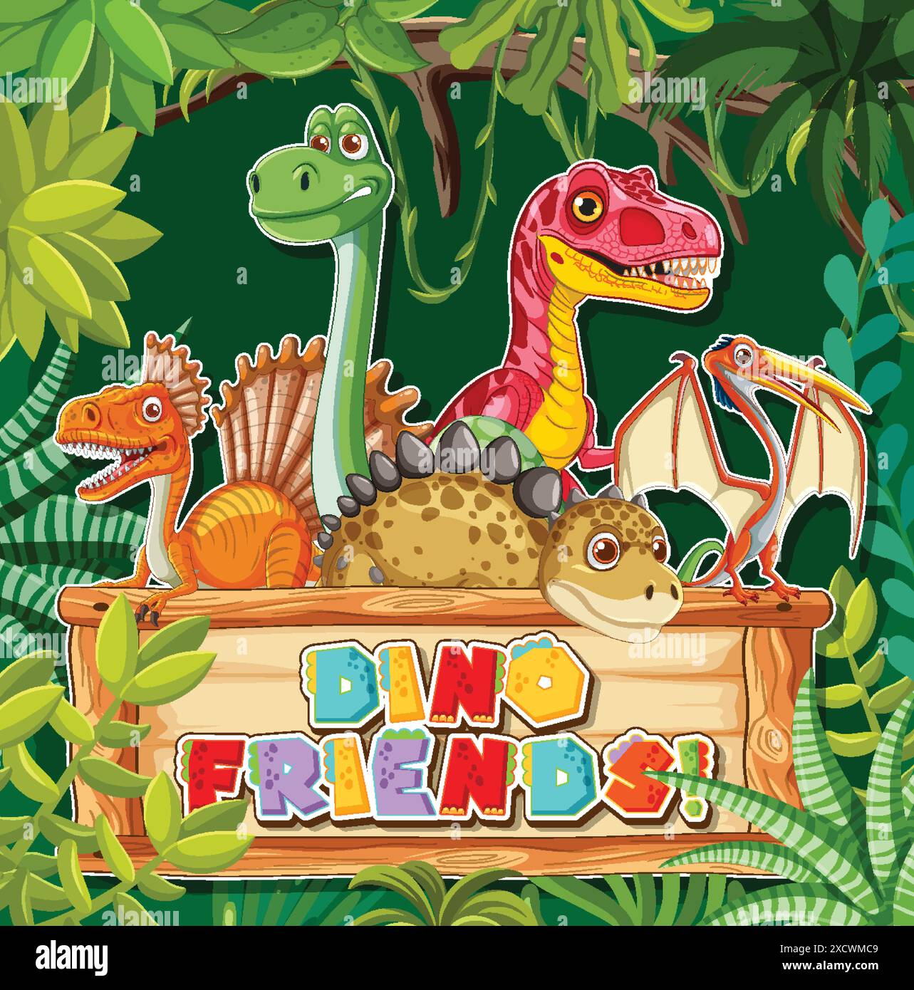 Jungle friends vector vectors hi-res stock photography and images - Alamy