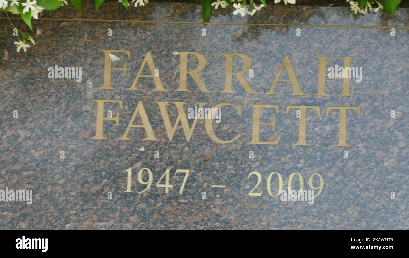 Los Angeles, California, USA 18th June 2024 Actress Farrah Fawcett and Actor Ryan OÕNeal Graves ...