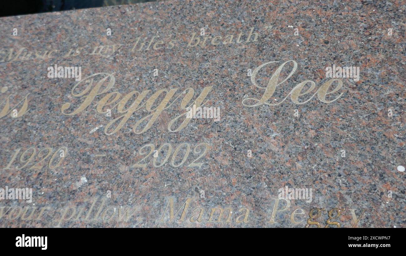 Los Angeles, California, USA 18th June 2024 Singer Peggy Lee Grave and ...
