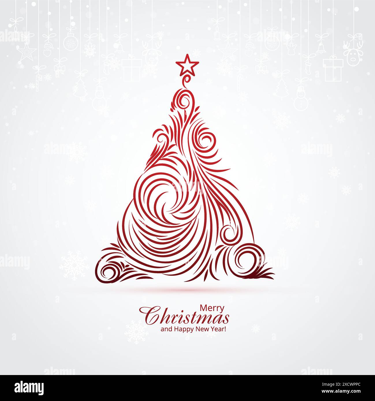 Artistic Christmas tree card background Stock Vector Image & Art - Alamy