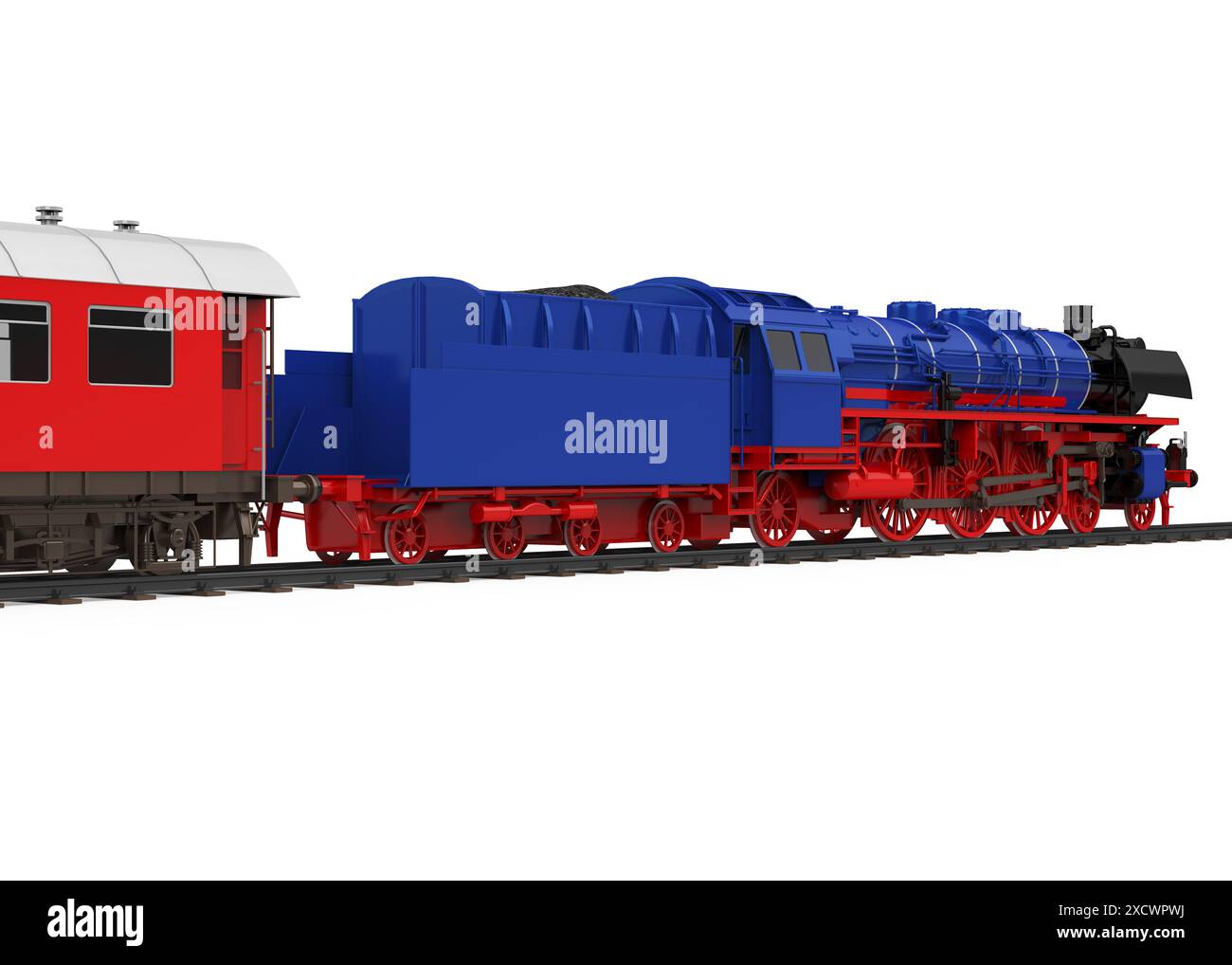 Old Steam Locomotive Isolated Stock Photo - Alamy