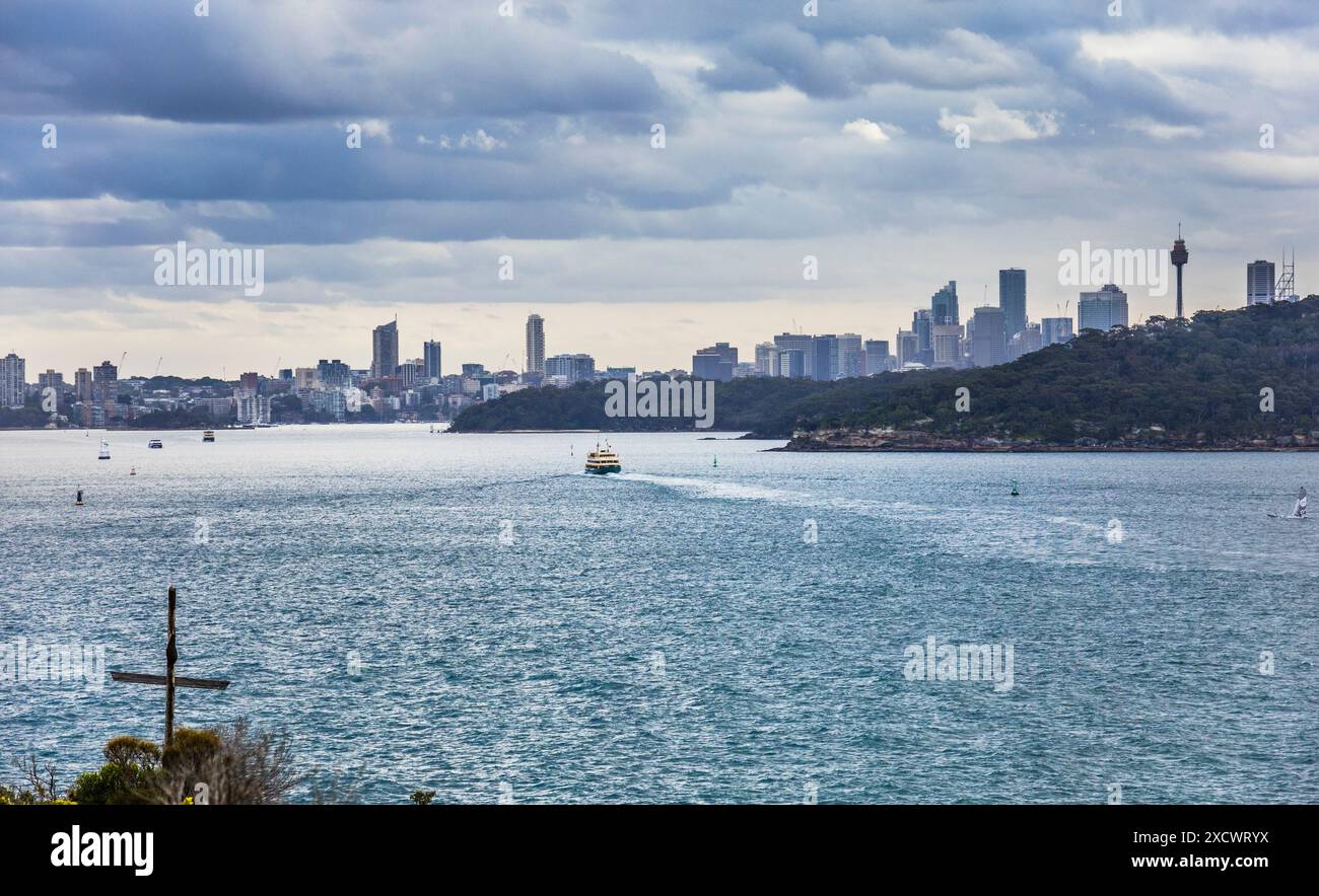 view from Manly Quarantine Head towards North Harbour and Middle Head ...