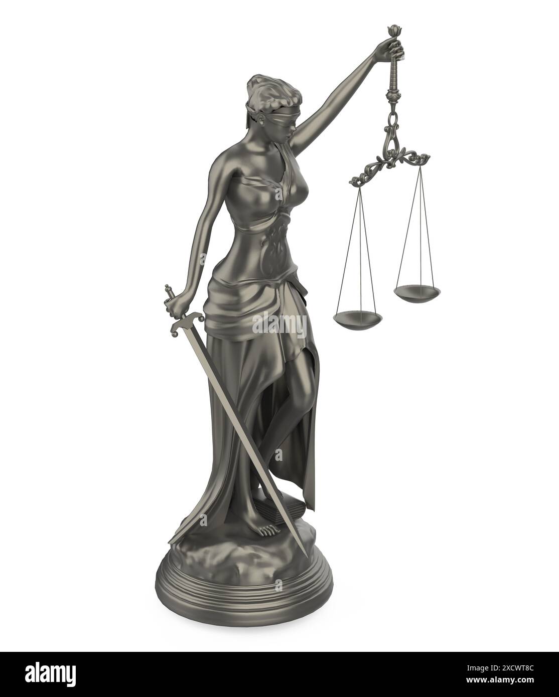 Lady Justice Themis Statue Isolated Stock Photo - Alamy