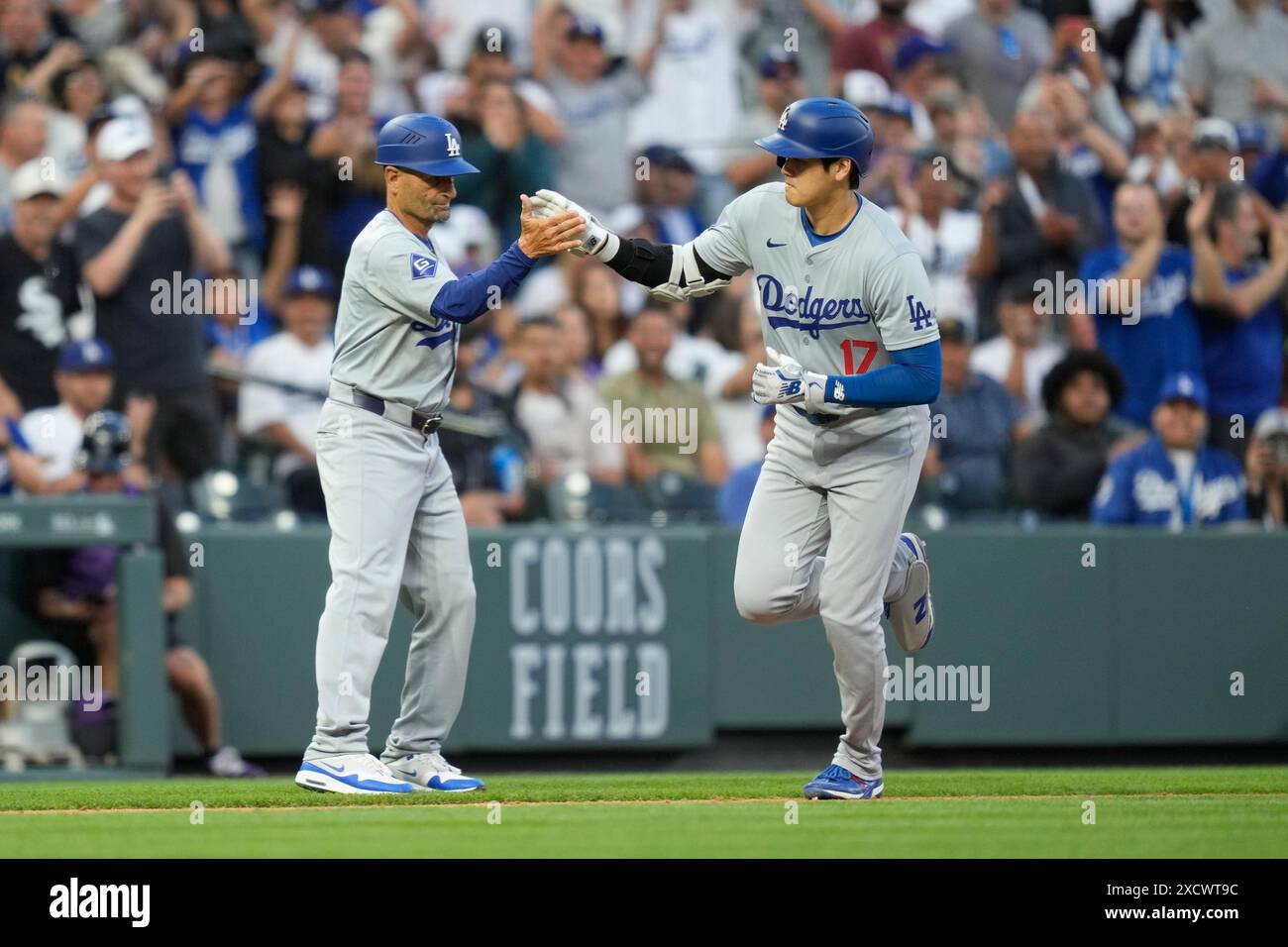 June 18 2024: Dodger designated hitter Shohei Ohtani (17) hits a homer ...