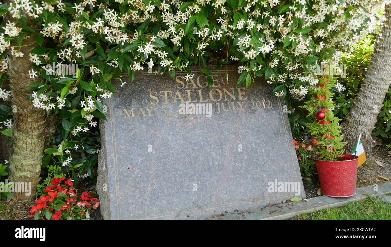Los Angeles, California, USA 18th June 2024 Actor Sage Stallone Grave ...
