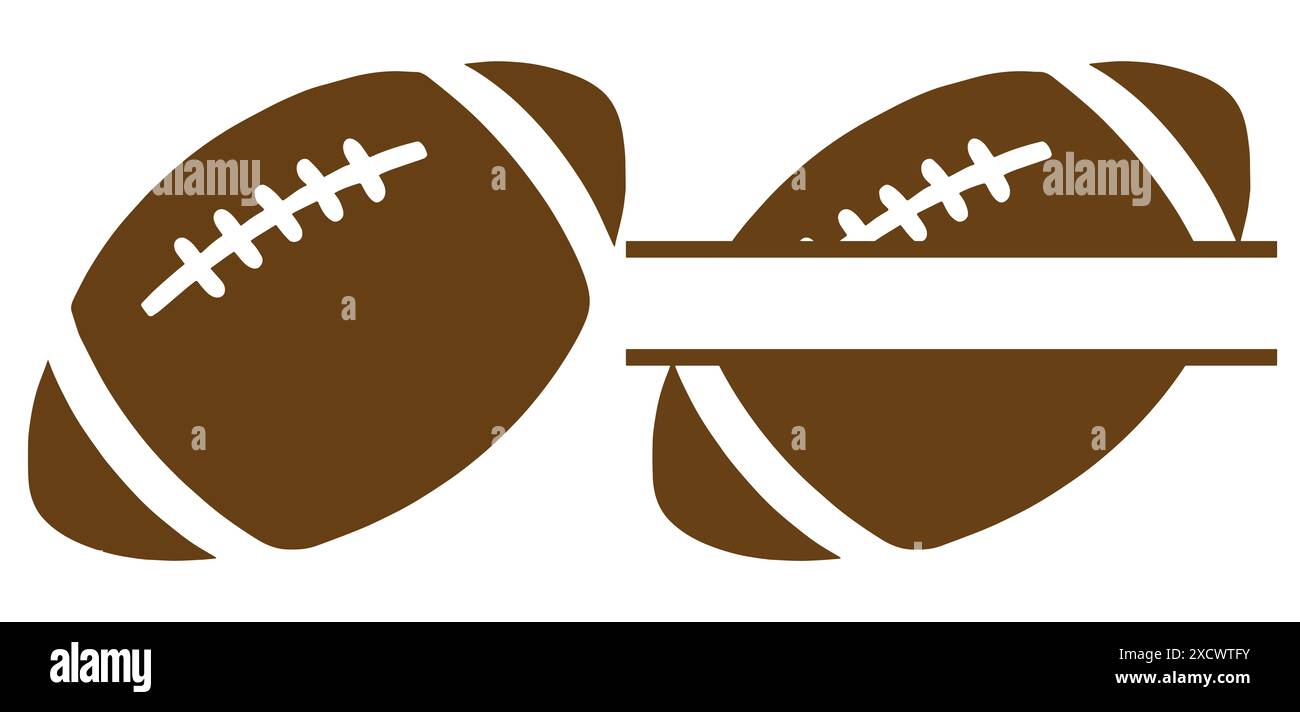 Customizable football monogram frame with a split name design for ...