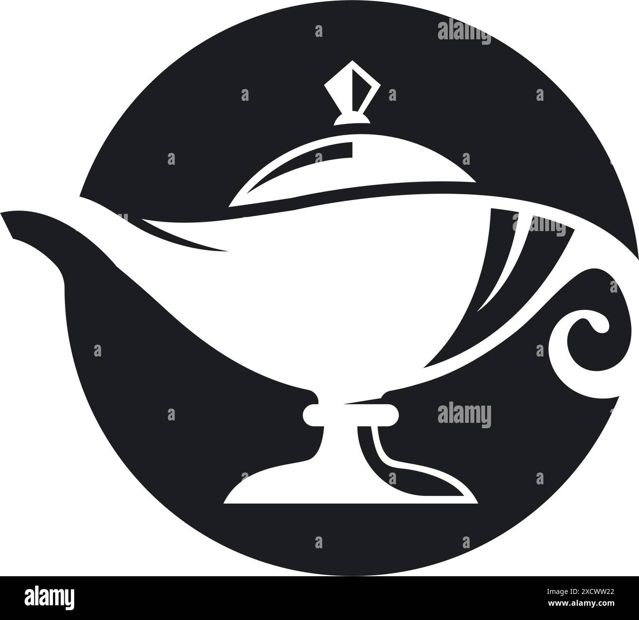 mythology magic pot lamp icon vector illustration concept design ...