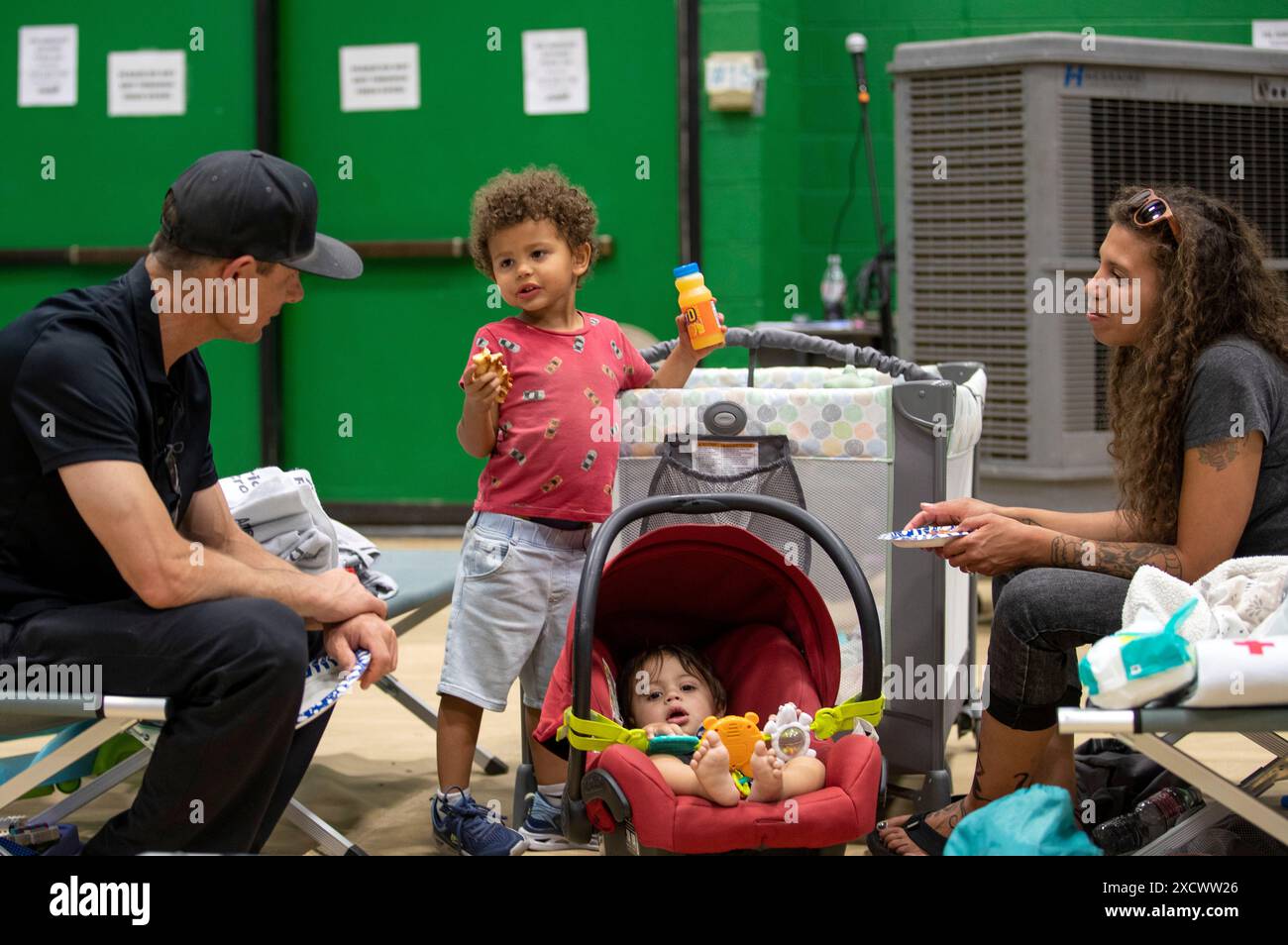 A family from Ruidoso, from left, Piper Adamian, Kai-Luca West, Stone ...