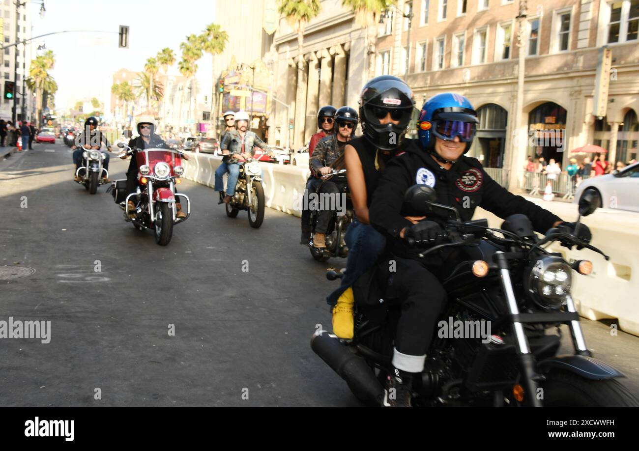 HOLLYWOOD, CALIFORNIA - JUNE 17: Bikeriders attend the Los Angeles ...