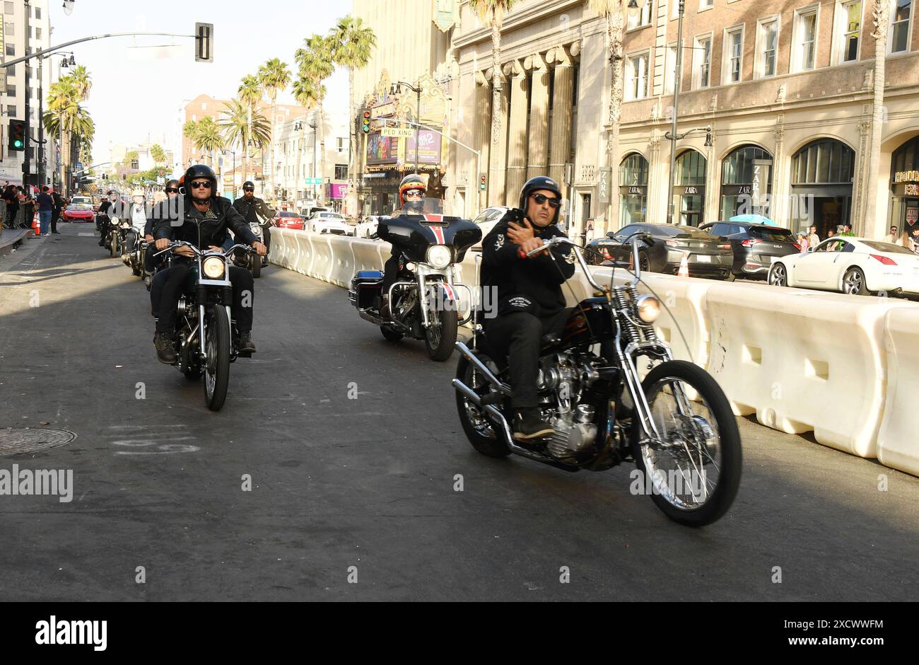 HOLLYWOOD, CALIFORNIA - JUNE 17: Bikeriders attend the Los Angeles ...