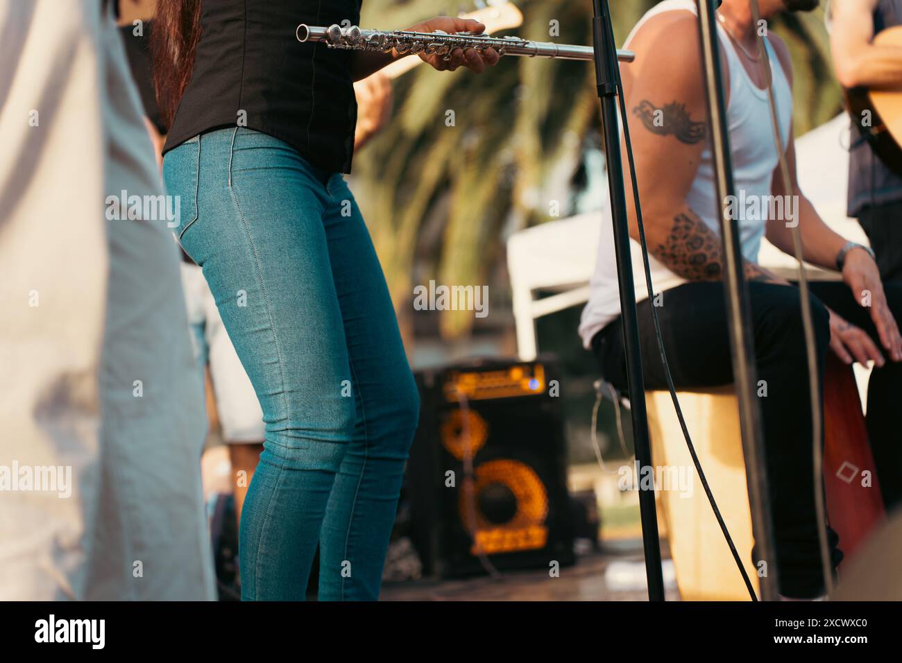 Outdoor stage metal band crowd hi-res stock photography and images - Alamy