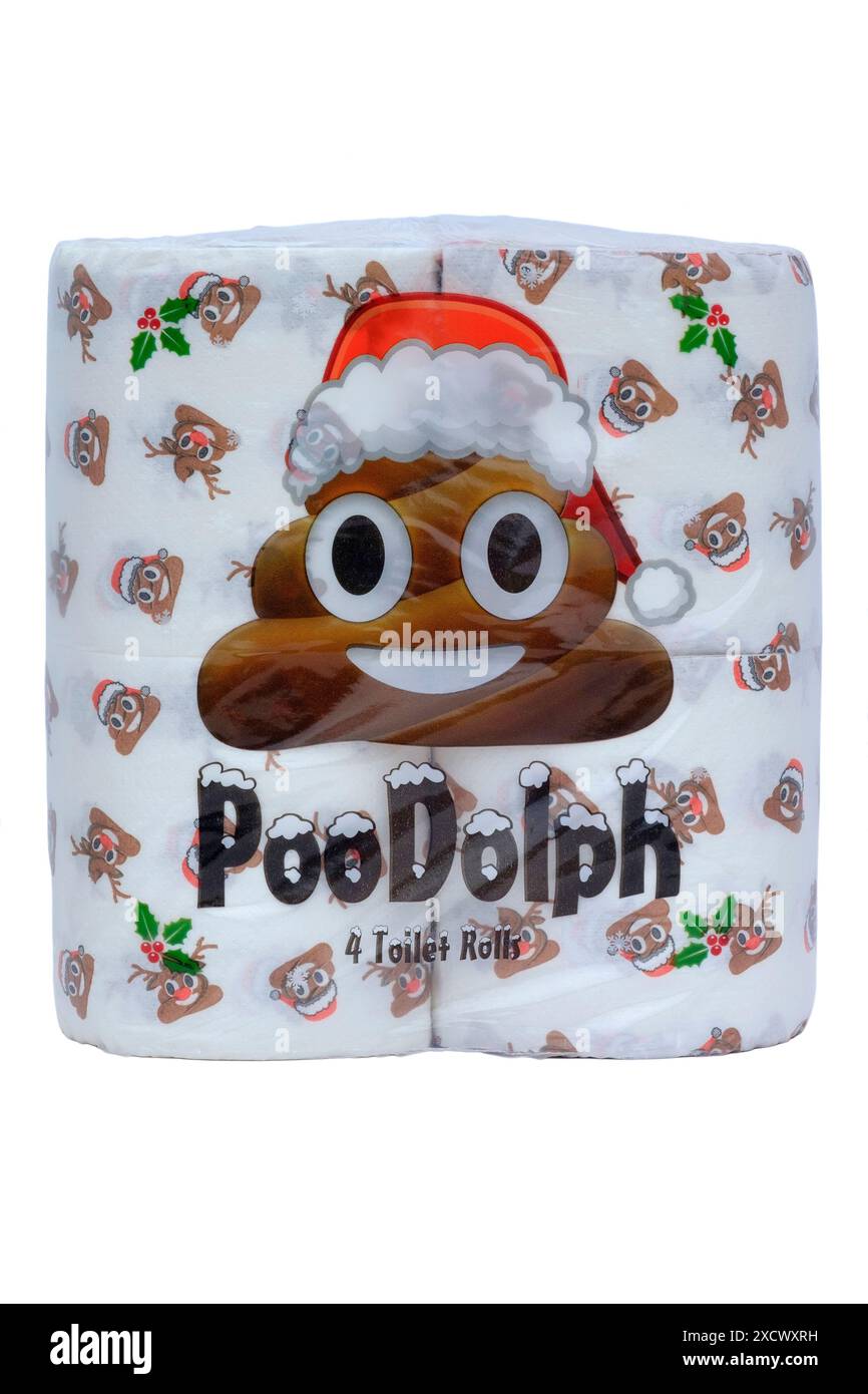 christmas special edition four pack of toilet rolls poo dolph poodolph ...