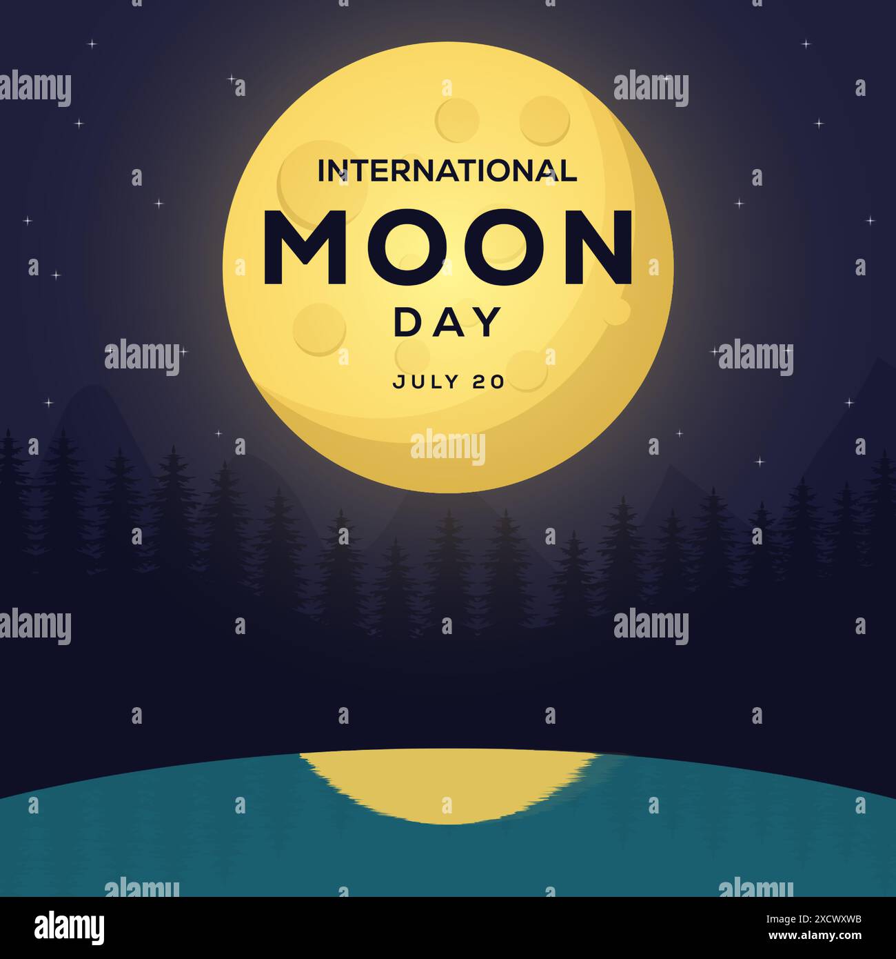 Dark cloud over lake Stock Vector Images - Alamy