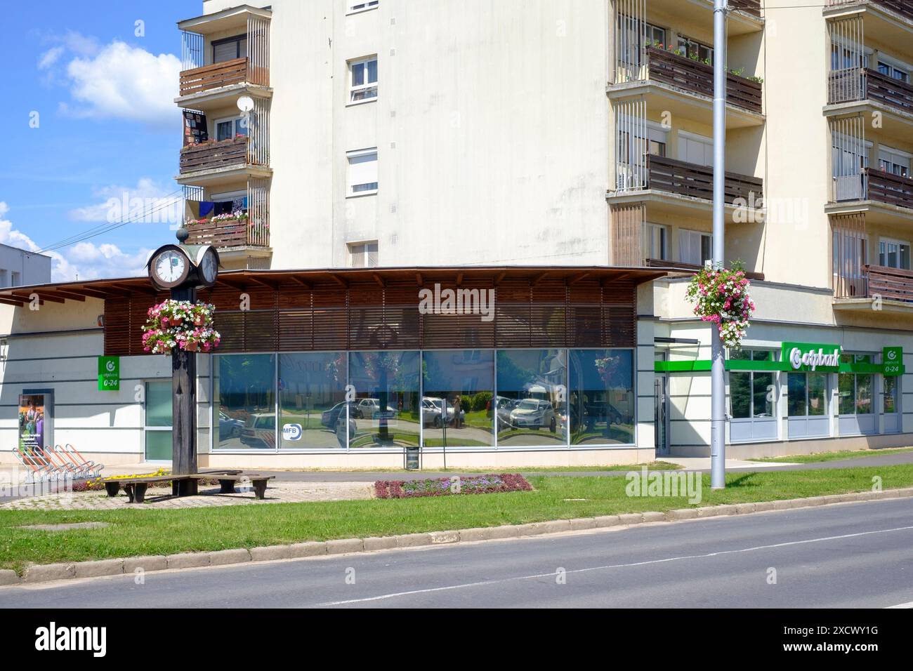 refurbished open fully operational branch of hungarian bank otp in ...