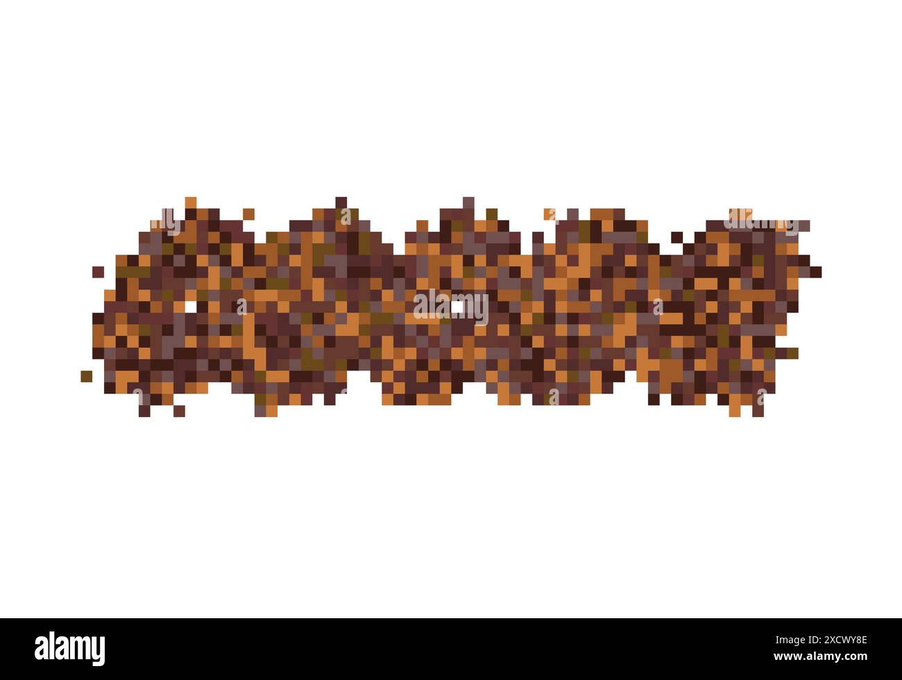 The word cocoa is written with scattered powder. Text made from coffee ...