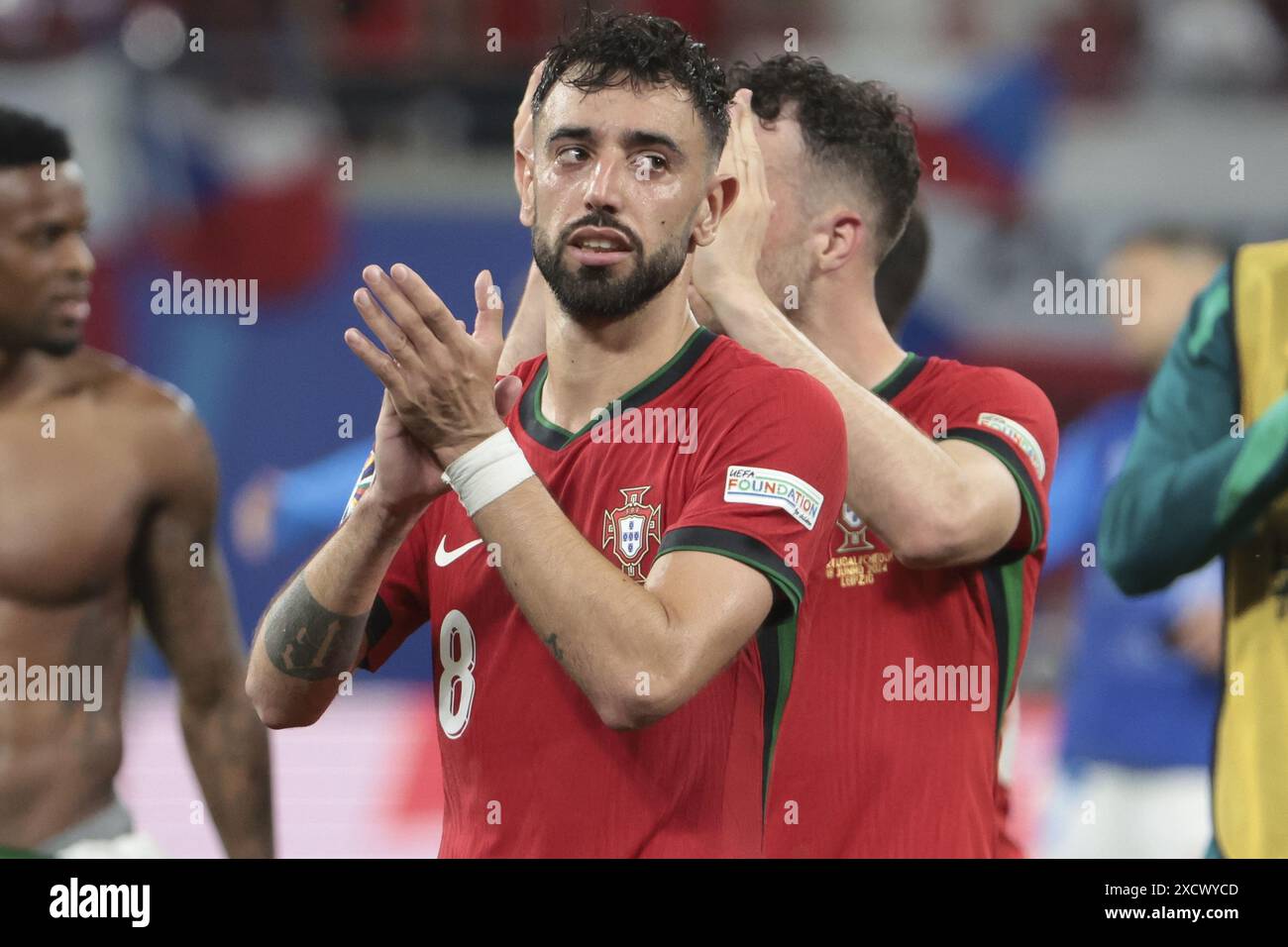 Bruno Fernandes of Portugal celebrates the victory following the UEFA ...